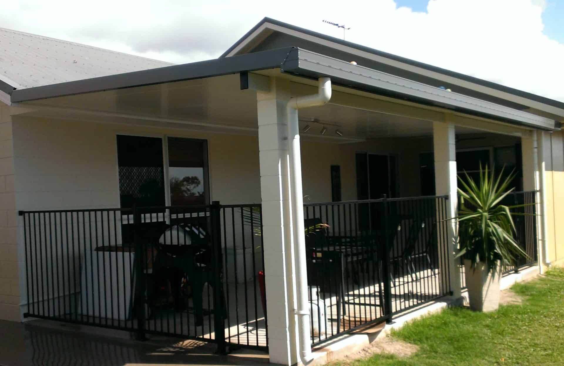 Fenced Patio Area - Bryland Sheds